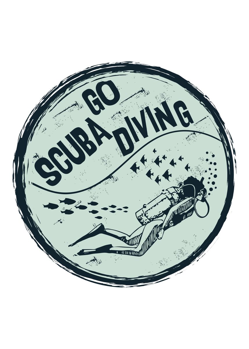 'Scuba diving' Poster, picture, metal print, paint by TheSpezialBrand ...