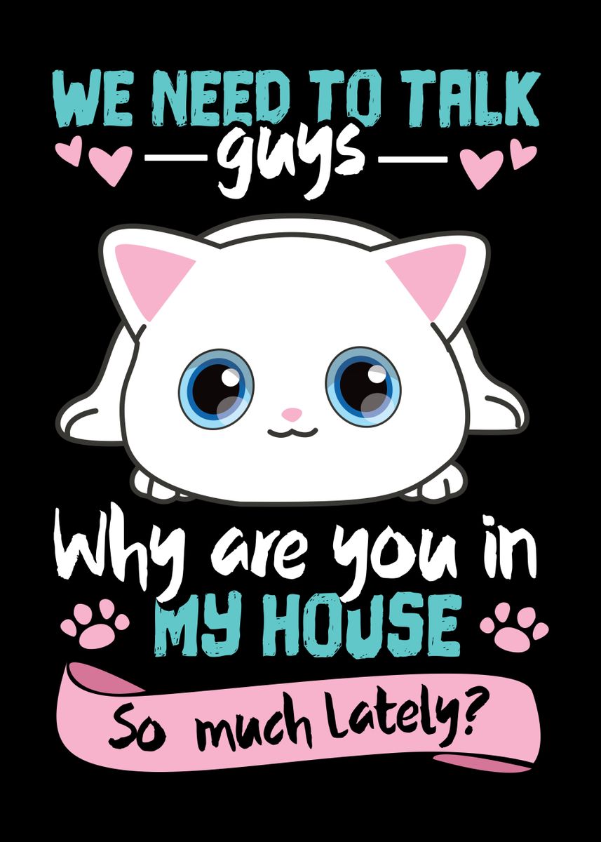 'Quarantine Kitten' Poster, picture, metal print, paint by ShirTom ...