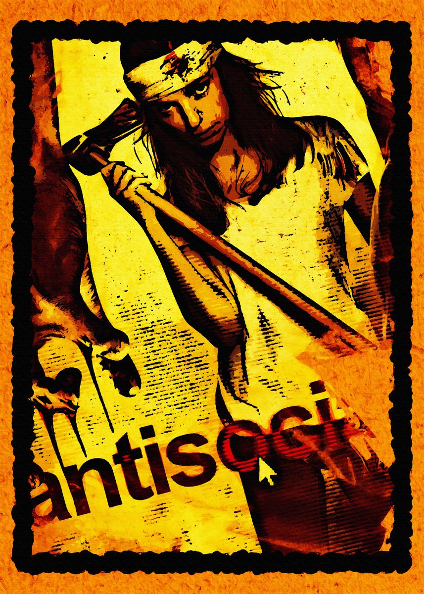 'Antisocial' Poster, picture, metal print, paint by Katerina Lim | Displate