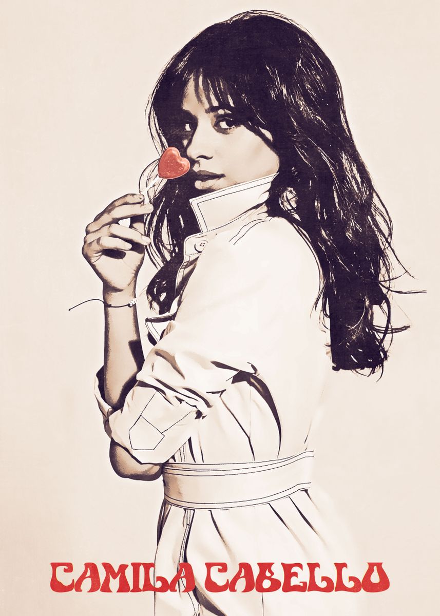 'Camila Cabello' Poster, picture, metal print, paint by Anxhela Sufa ...