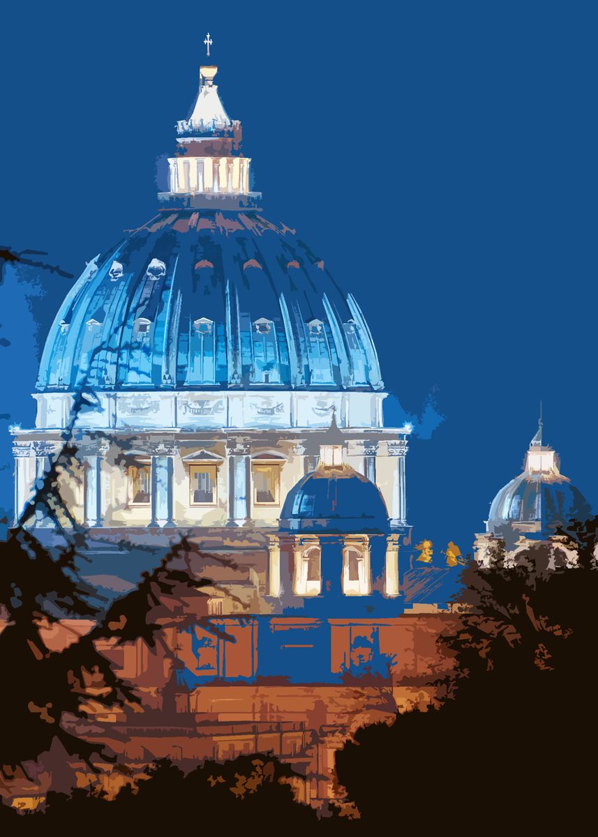 'Saint Peters Basilica' Poster by Nick Lopez | Displate
