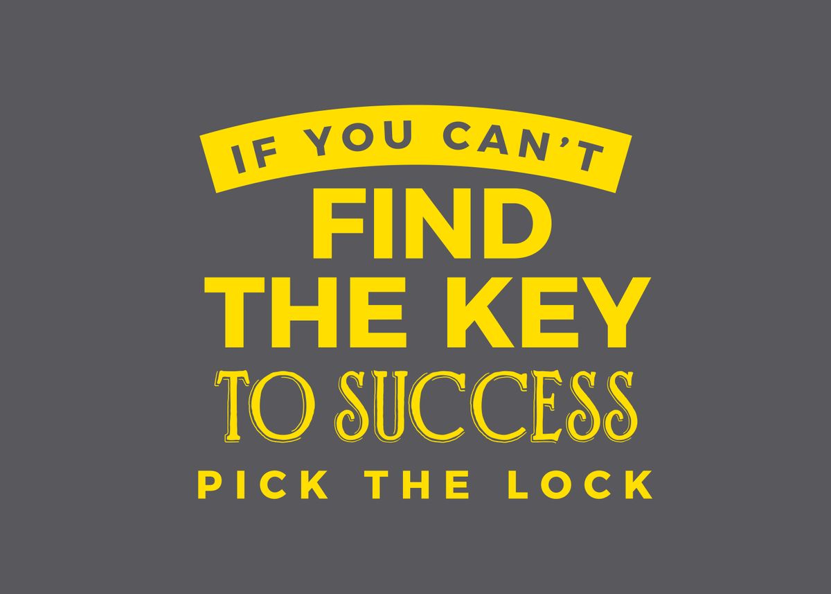 'the key to success' Poster by baraiko eiji | Displate