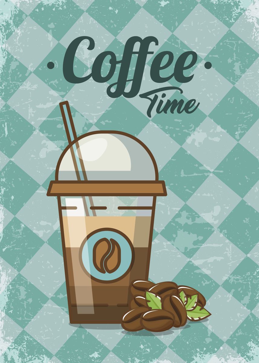 'Coffee Time' Poster, picture, metal print, paint by Moon Calendar ...
