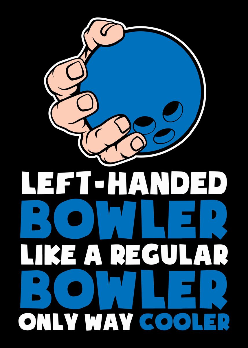 'Bowling Left Bowler Sports' Poster by Sebastian Wünsche | Displate
