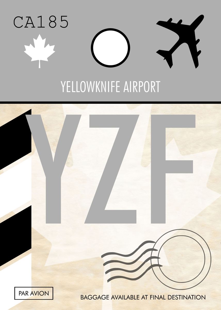 'AIRPORT CODE Yellowknife' Poster by Atomic Chinook | Displate