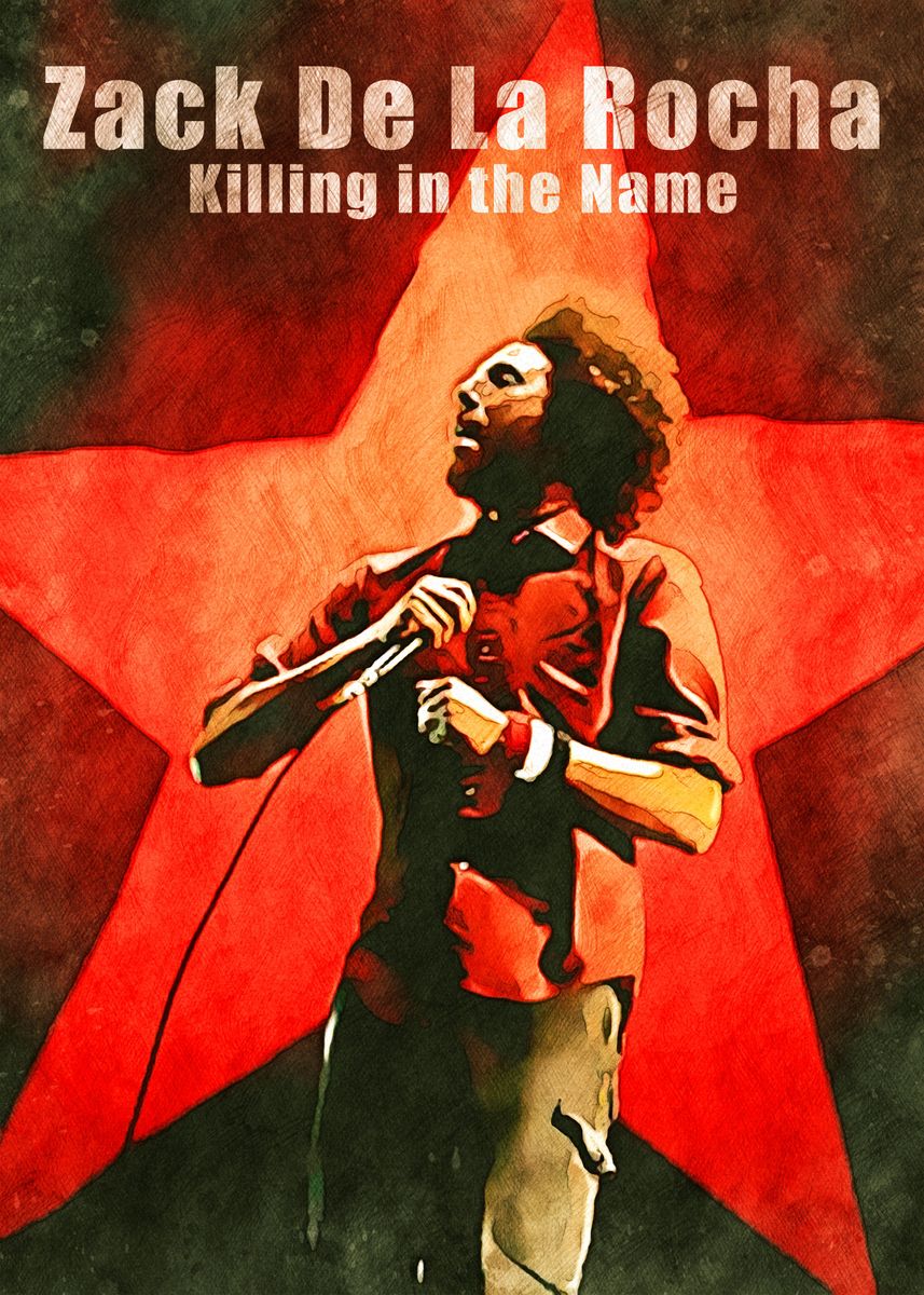 'Zack RATM' Poster, picture, metal print, paint by HABIT ART | Displate