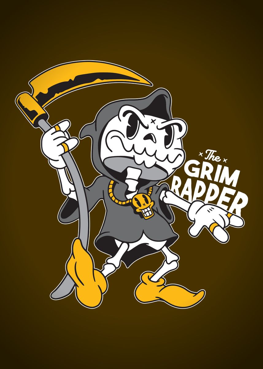 'Grim Rapper' Poster, picture, metal print, paint by Weilichesmag ...