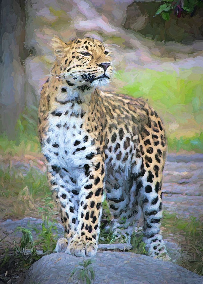 'Leopard Portrait' Poster, picture, metal print, paint by Armstrong ...