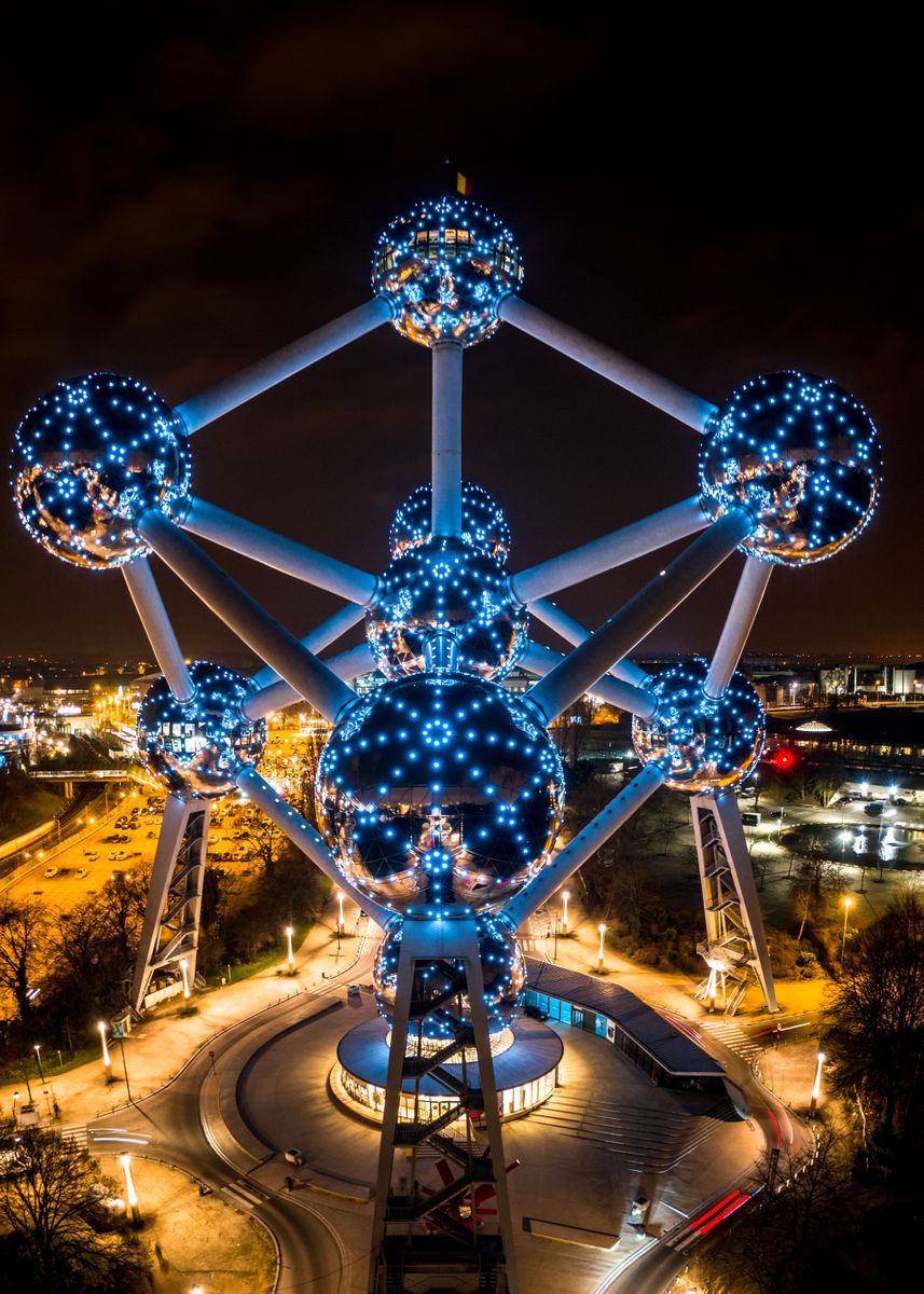 'Brussels Atomium Tower' Poster, picture, metal print, paint by Mieloch ...