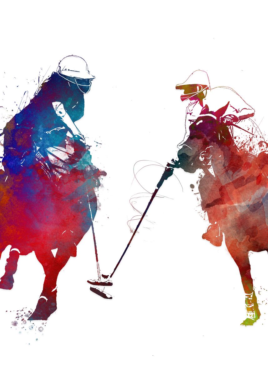 'Polo sport art' Poster, picture, metal print, paint by JBJart Justyna ...