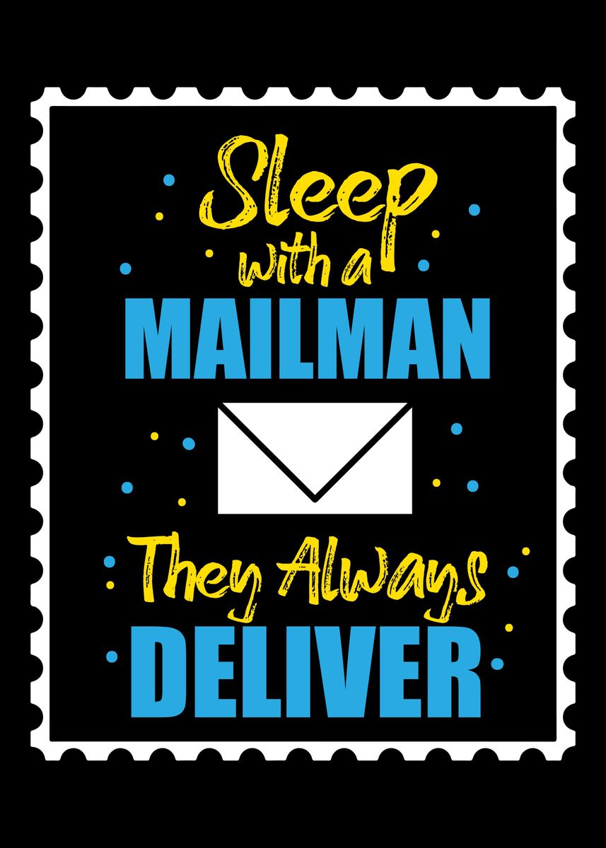 'Postal Worker Mailman' Poster, picture, metal print, paint by ...