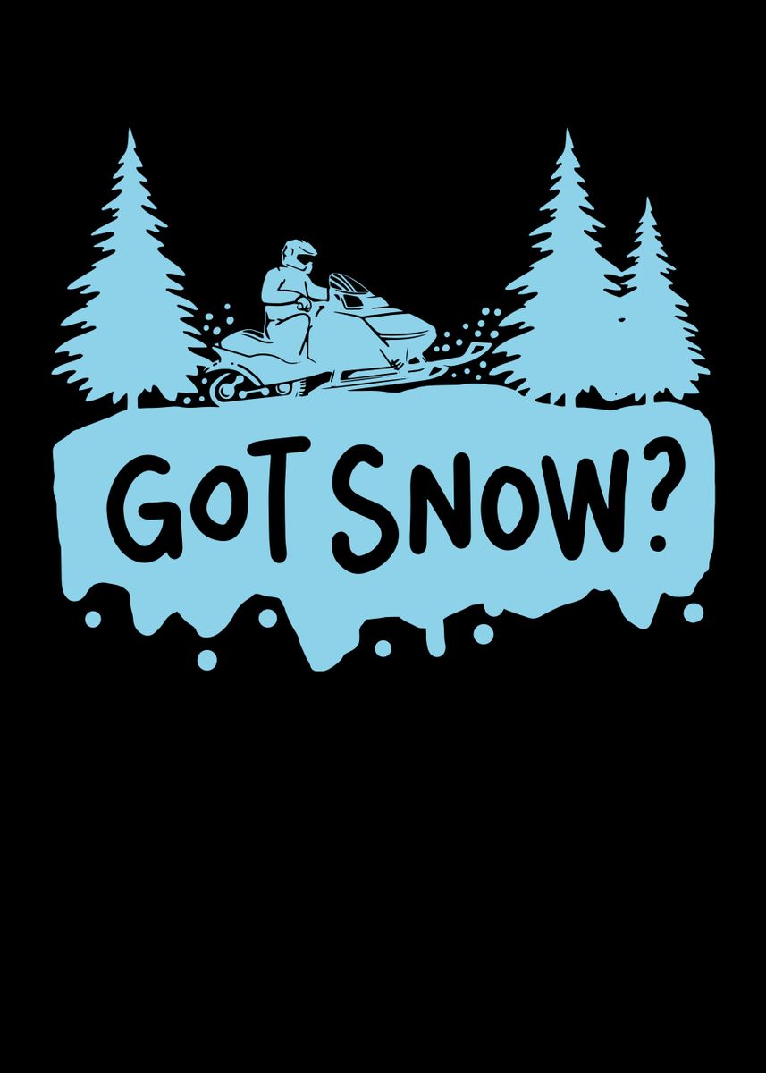 'Snowmobiling' Poster, picture, metal print, paint by Shiva121 | Displate