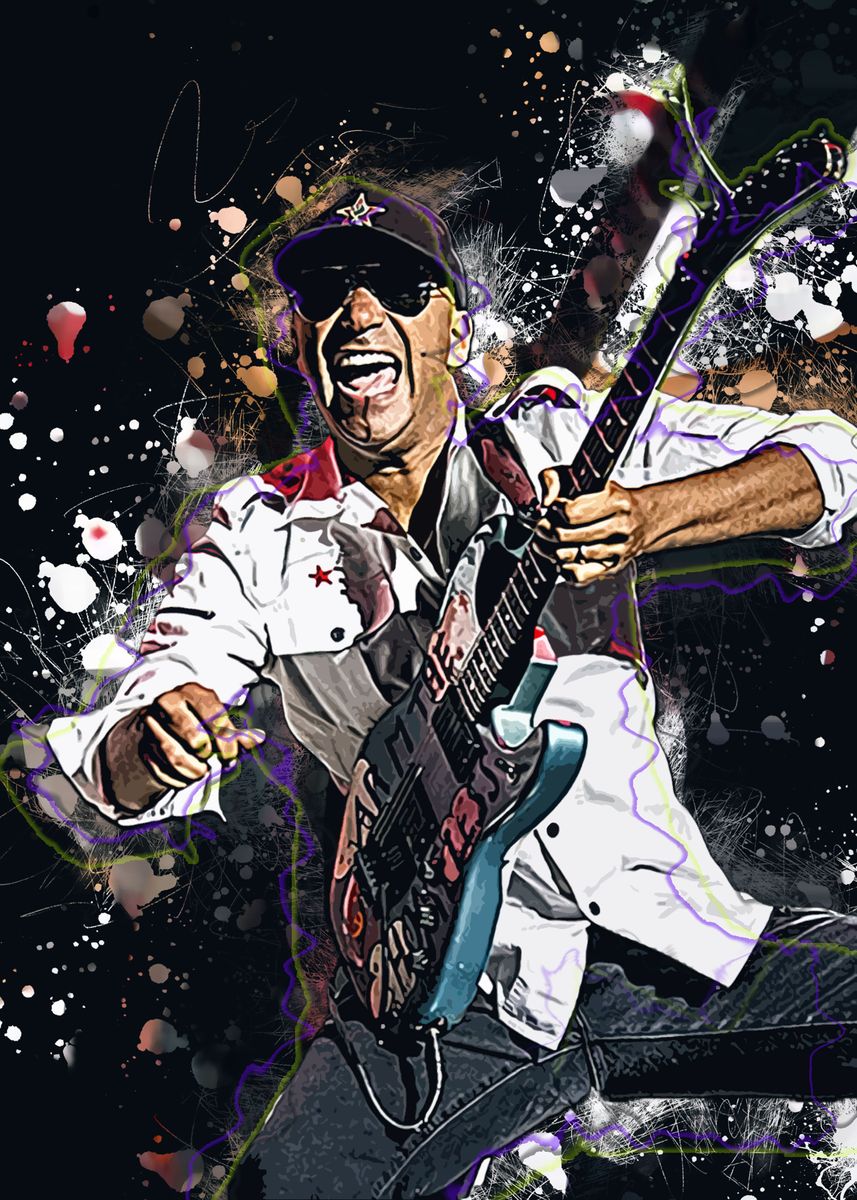 'Tom Morello' Poster, picture, metal print, paint by BFM STUDIO | Displate