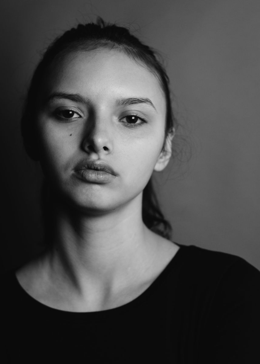 'BW Girl Portrait ' Poster, picture, metal print, paint by Tocarciuc ...