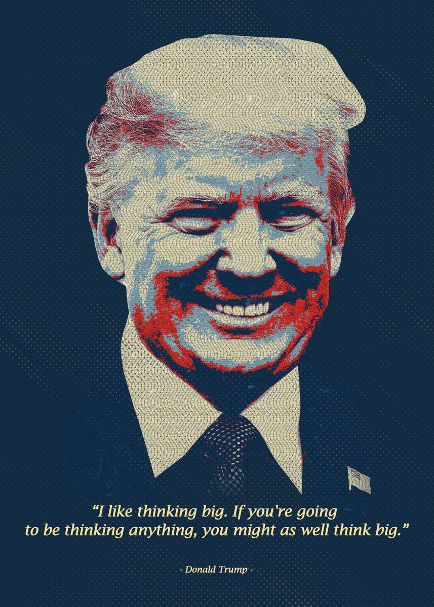 'Trump quotes' Poster, picture, metal print, paint by Izmo Scribbles ...