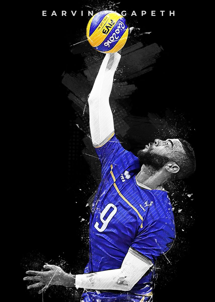 'Earvin NGapeth' Poster, picture, metal print, paint by Creative Shop ...