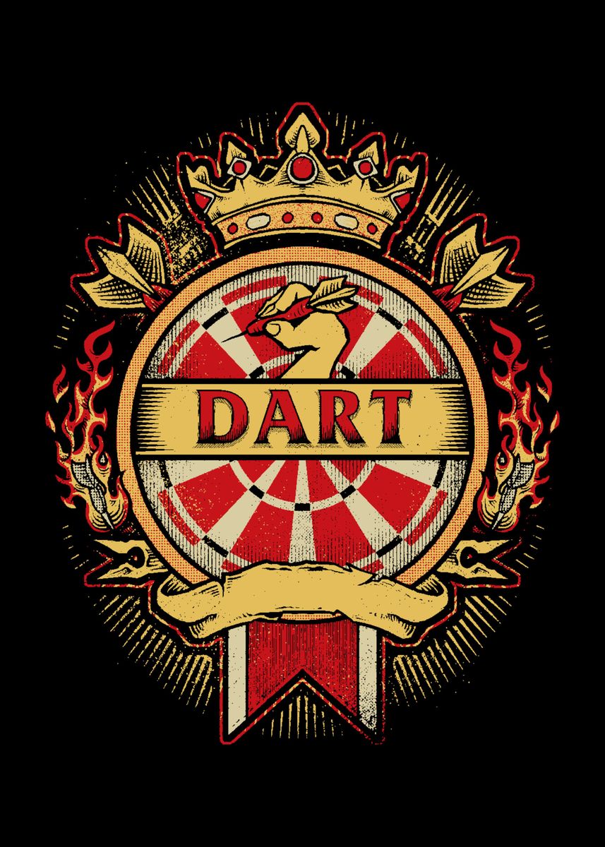 'Darts Forever' Poster, picture, metal print, paint by Andrea Guenther ...