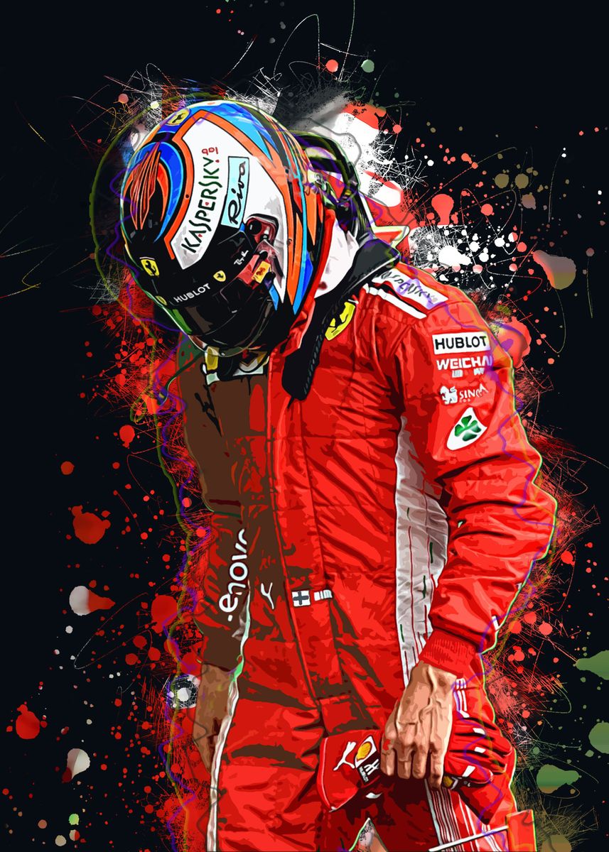 'Kimi Raikkonen' Poster, picture, metal print, paint by PADA GROUP ...