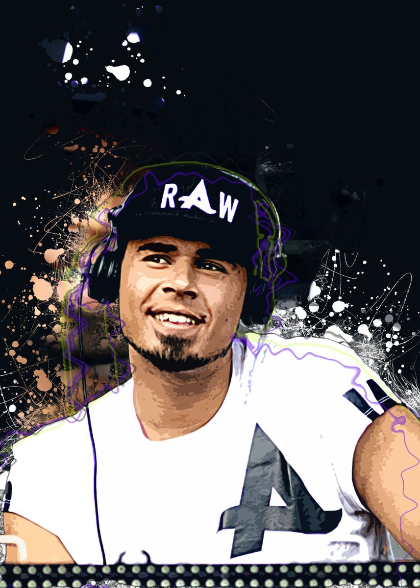 'Afrojack' Poster, picture, metal print, paint by MDA STUDIO | Displate