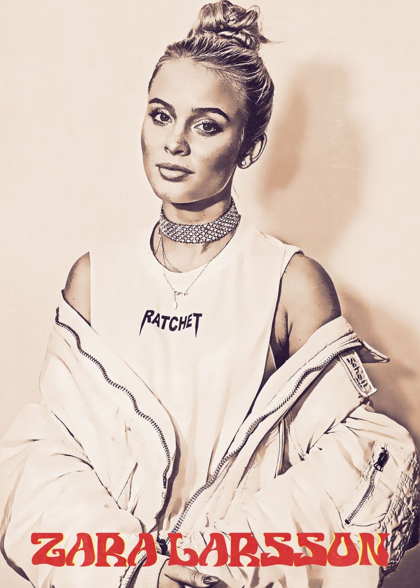 'Zara Larsson' Poster, picture, metal print, paint by Anxhela Sufa ...