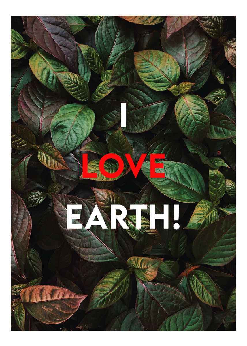 'i love earth' Poster by BURRY Nature Photos | Displate