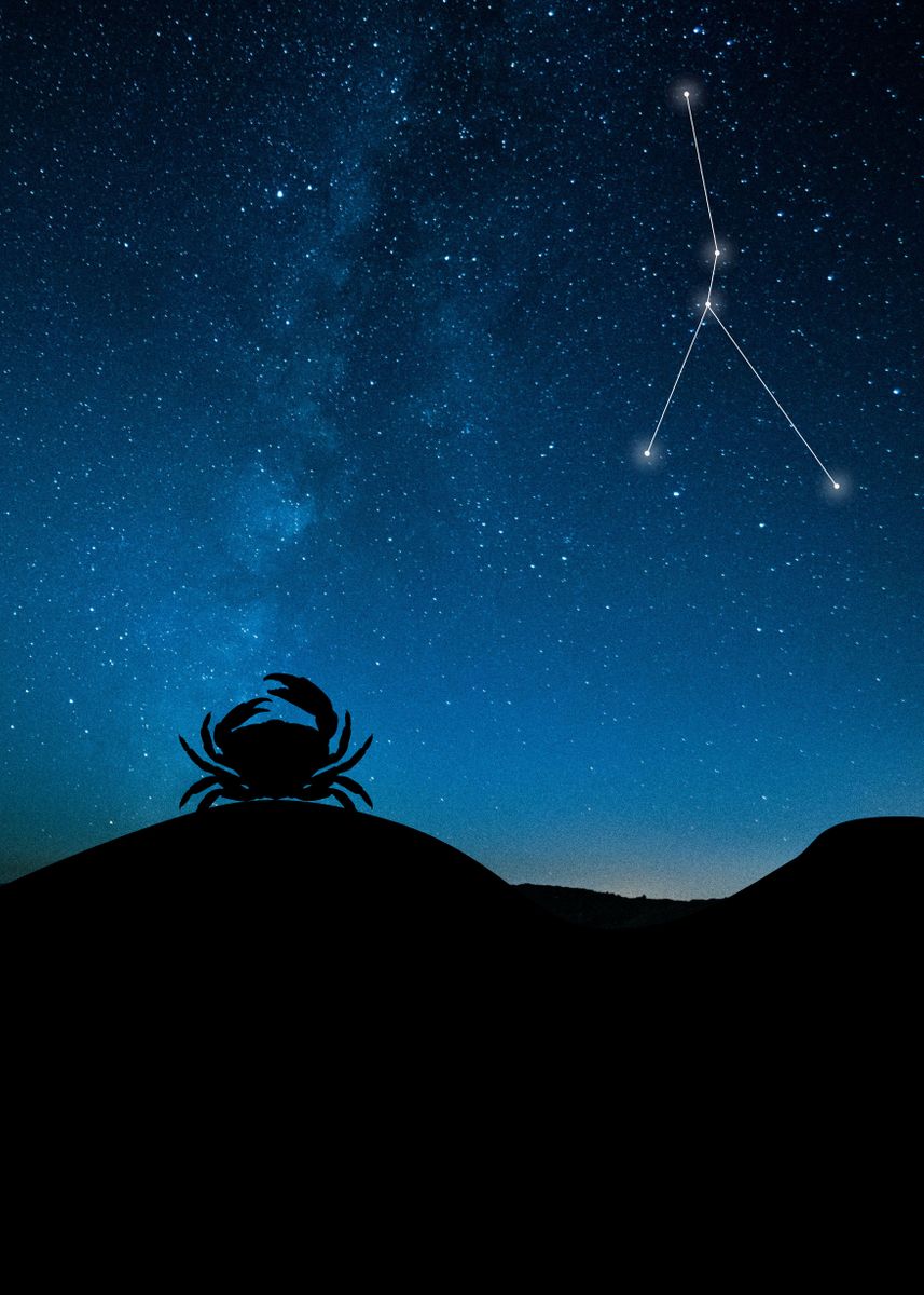 'Cancer horoscope stars' Poster, picture, metal print, paint by CiniArt ...