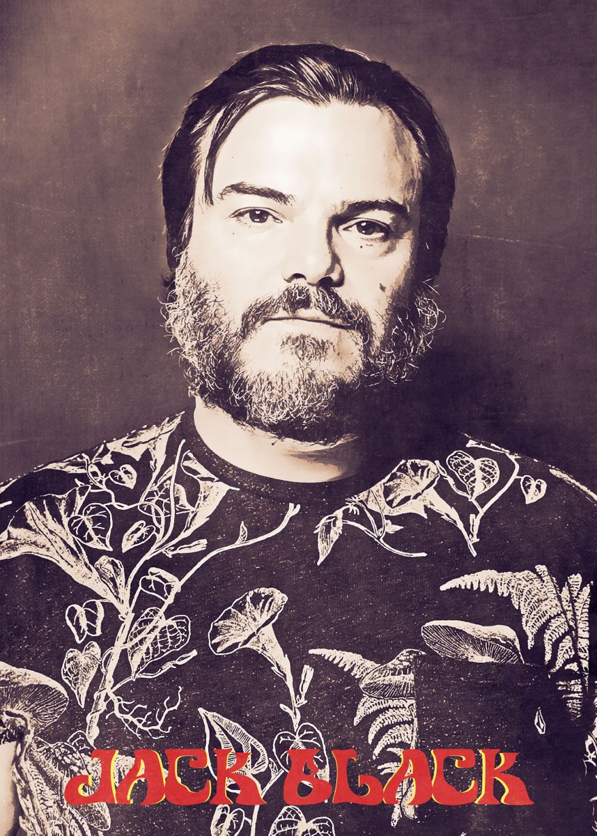 'Jack Black' Poster, picture, metal print, paint by Anxhela Sufa | Displate
