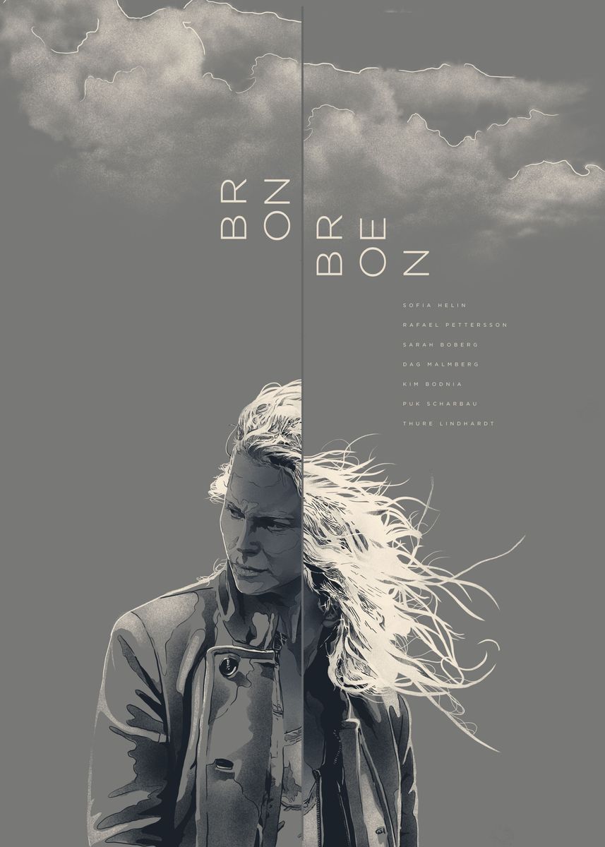 'Bron Broen The bridge' Poster, picture, metal print, paint by Fourteen ...