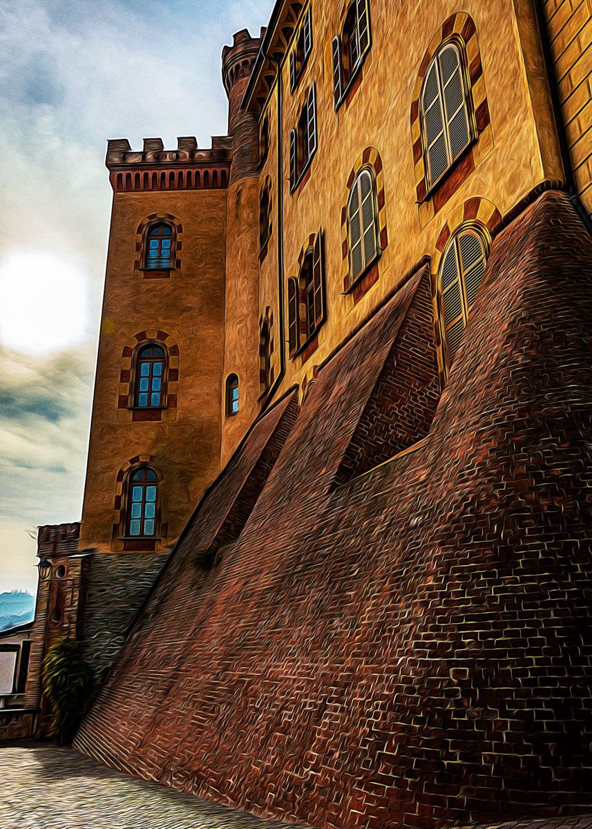 'Medieval village of Barolo' Poster, picture, metal print, paint by ...