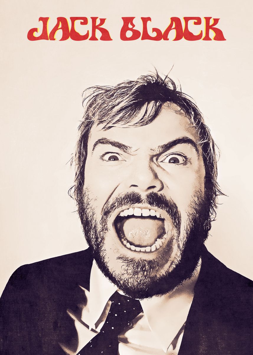 'Jack Black' Poster, picture, metal print, paint by Anxhela Sufa | Displate