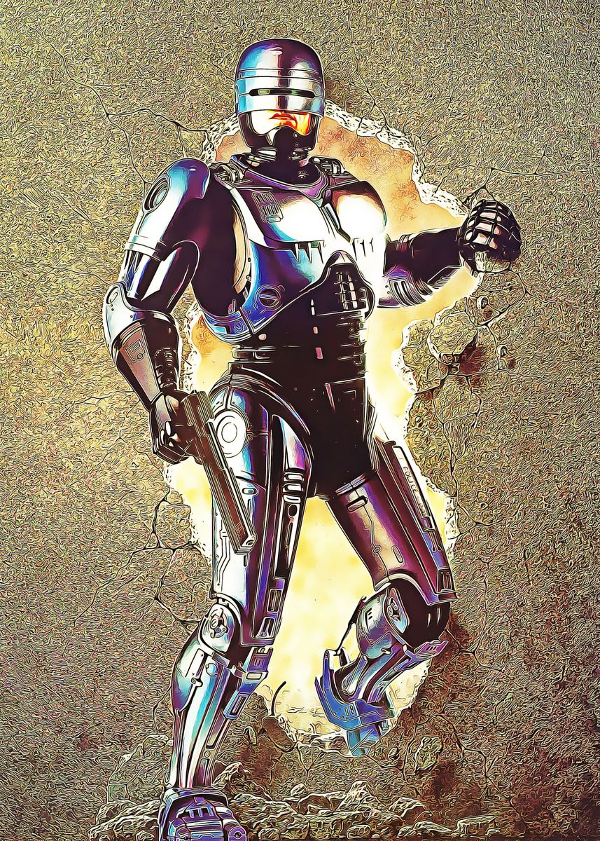 'robocop' Poster, picture, metal print, paint by marco yan | Displate