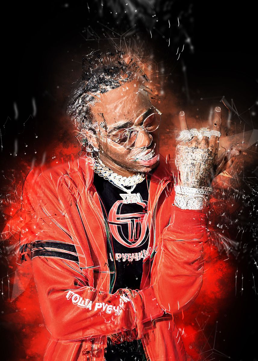 'Quavo' Poster, picture, metal print, paint by HISAN TEAM | Displate