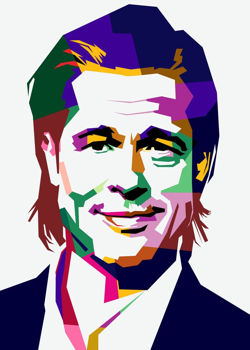 'Brad Pitt' Poster, picture, metal print, paint by Barnawi Madjiani ...