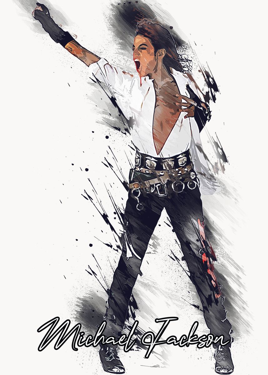 'michael jackson 5' Poster, picture, metal print, paint by Muhammad ...