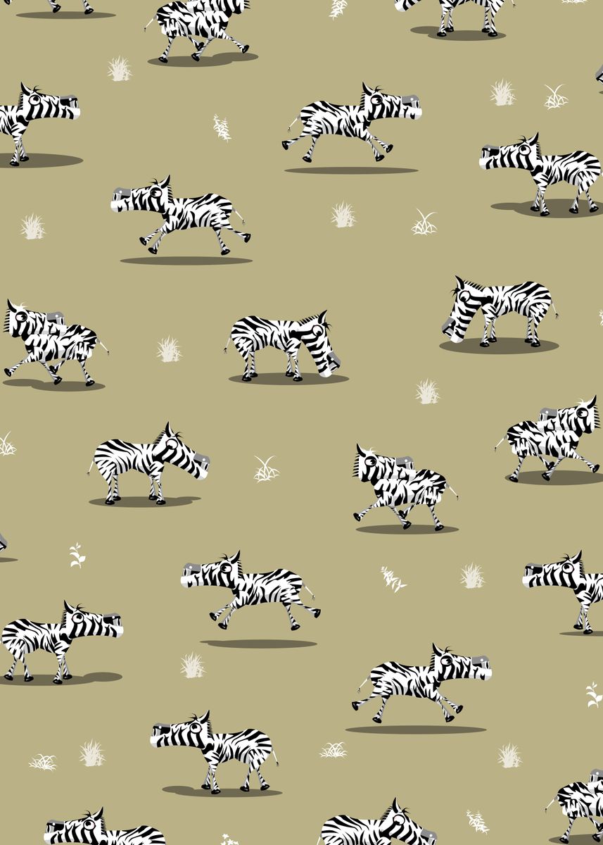 'Cute Zebra Pattern' Poster by mailbox disco | Displate