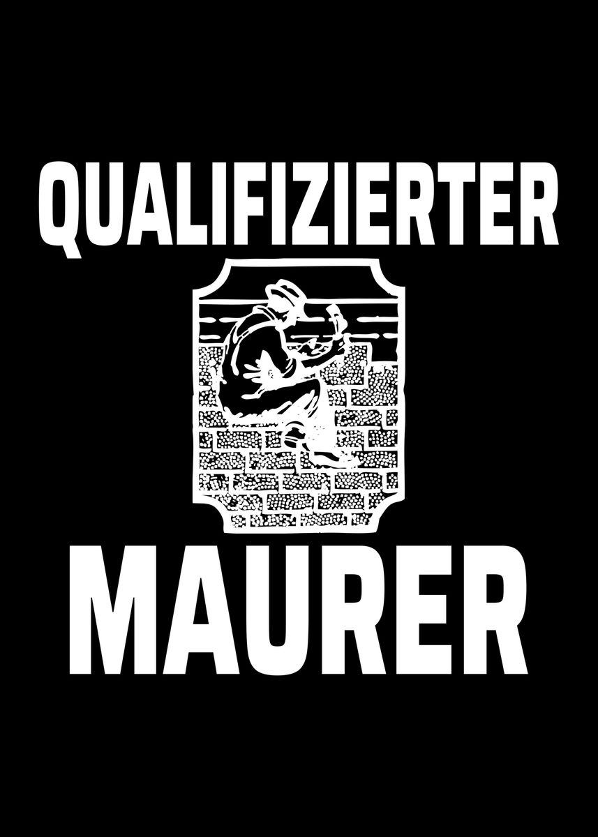 'Qualified craftsmen brick' Poster by schmidde | Displate