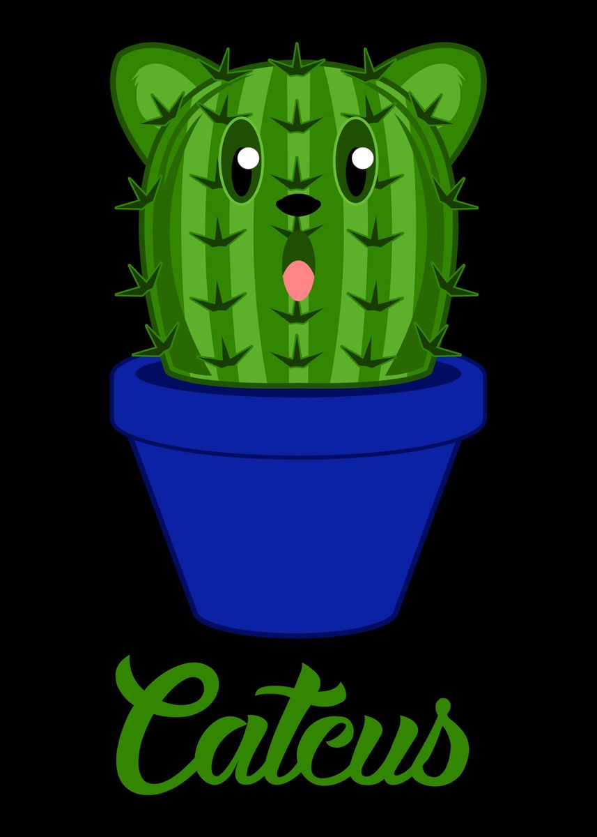 'Cat Cat tus' Poster, picture, metal print, paint by John DonJoe | Displate