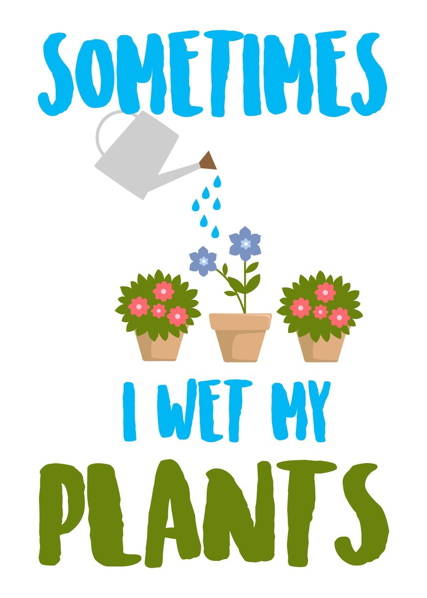 'Watering plants' Poster by TheSpezialBrand | Displate