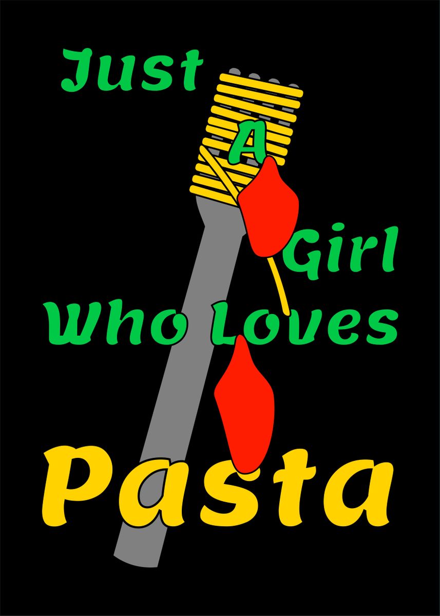 'Pasta Love Spaghetti Lover' Poster, picture, metal print, paint by ...