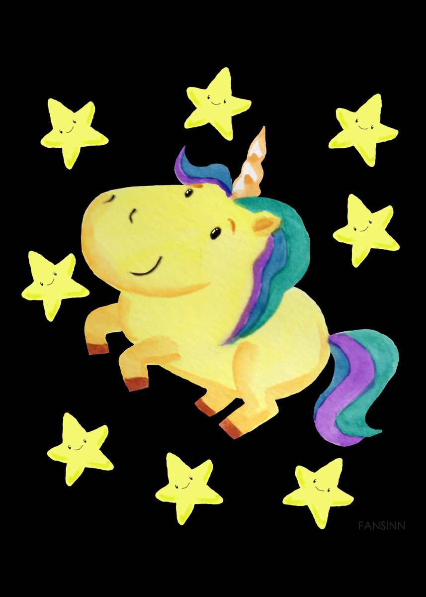 'Unicorn Star mythical crea' Poster by fansinn | Displate