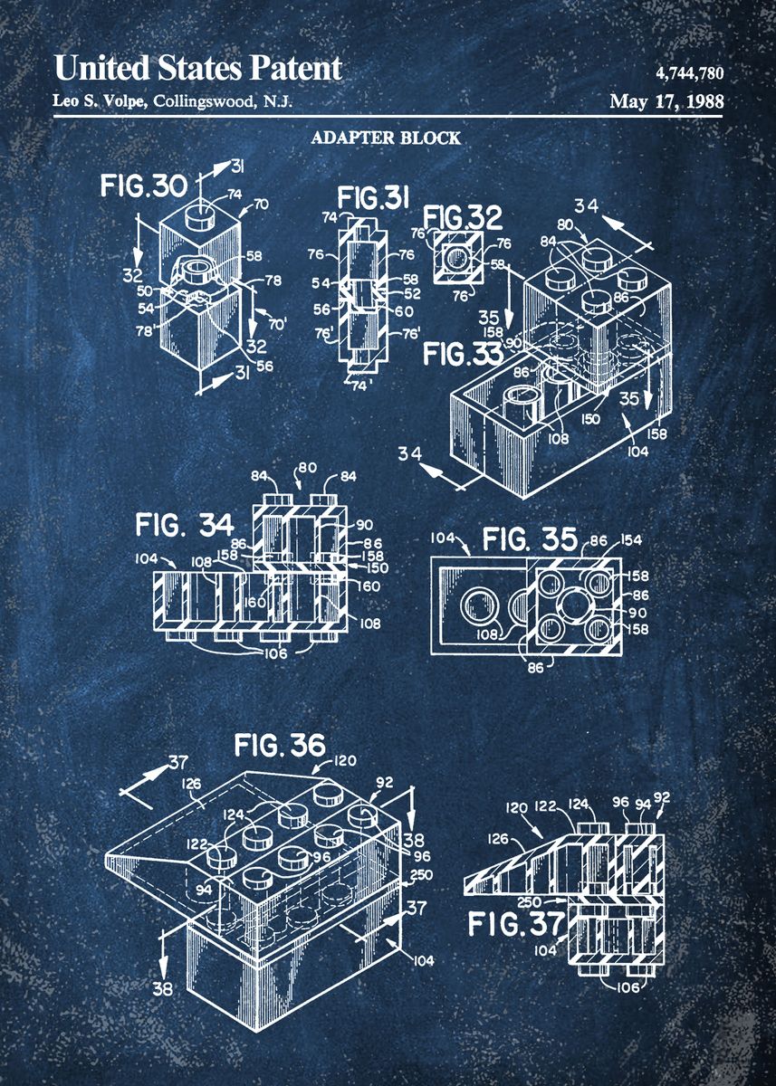 '1988 adapter block' Poster, picture, metal print, paint by Project X ...