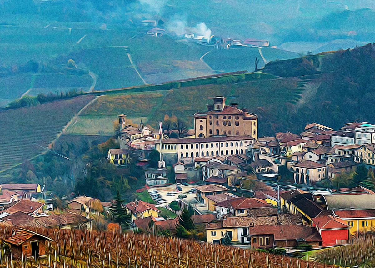 'Vineyards in Barolo valley' Poster by Sergio Pazzano | Displate