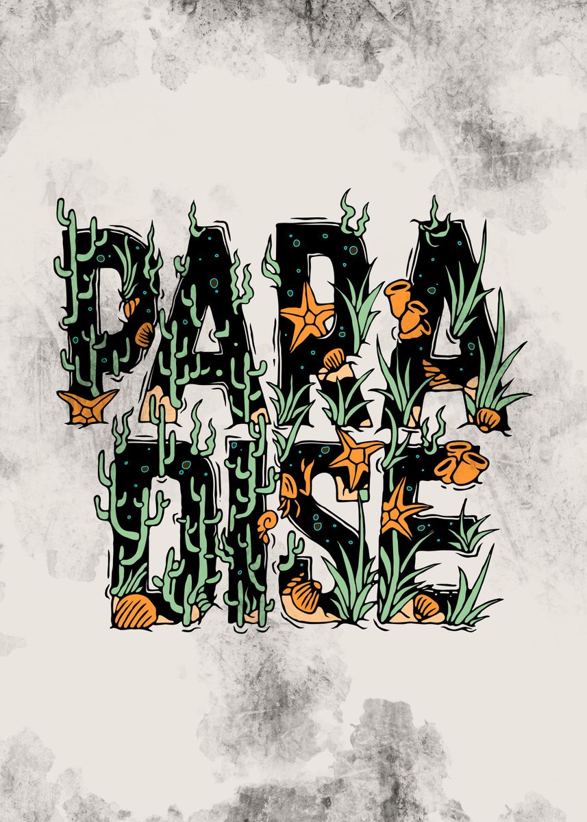 'paradise' Poster, picture, metal print, paint by sober artwerk | Displate