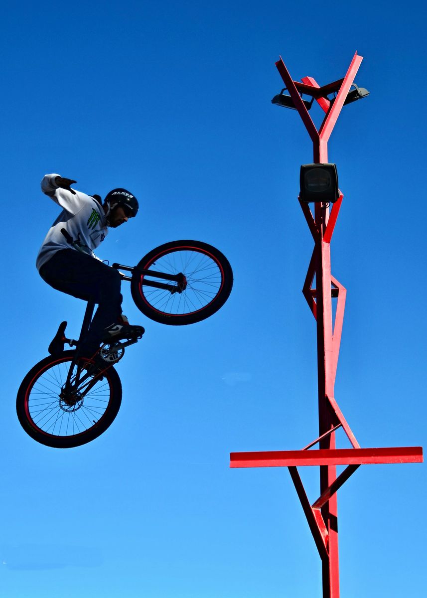 'Artistic bicycle act 02' Poster, picture, metal print, paint by ...