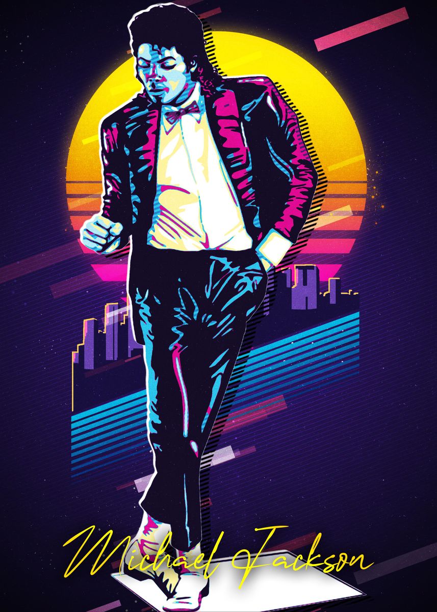 'michael jackson 9' Poster, picture, metal print, paint by Muhammad Anas | Displate