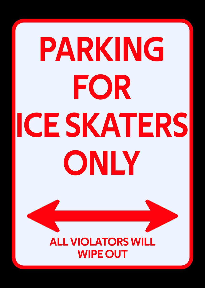 'Parking sign skaters' Poster by schmidde | Displate
