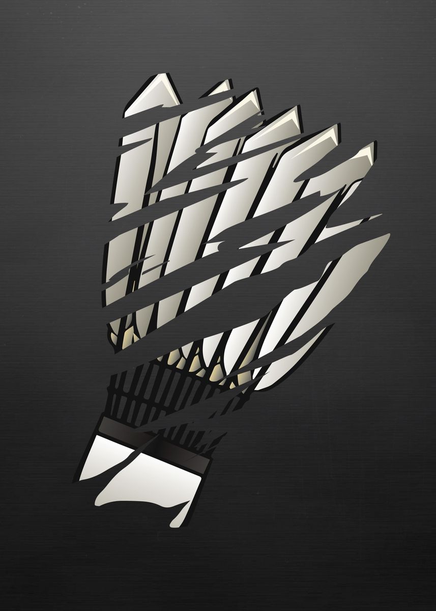 'Badminton Shuttlecock Art' Poster, picture, metal print, paint by ...