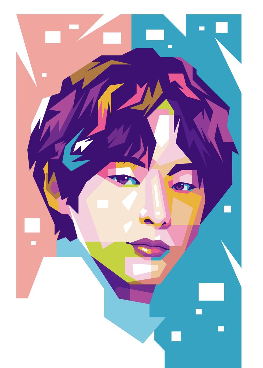 'V BTS POP ART' Poster, picture, metal print, paint by Rochefort | Displate