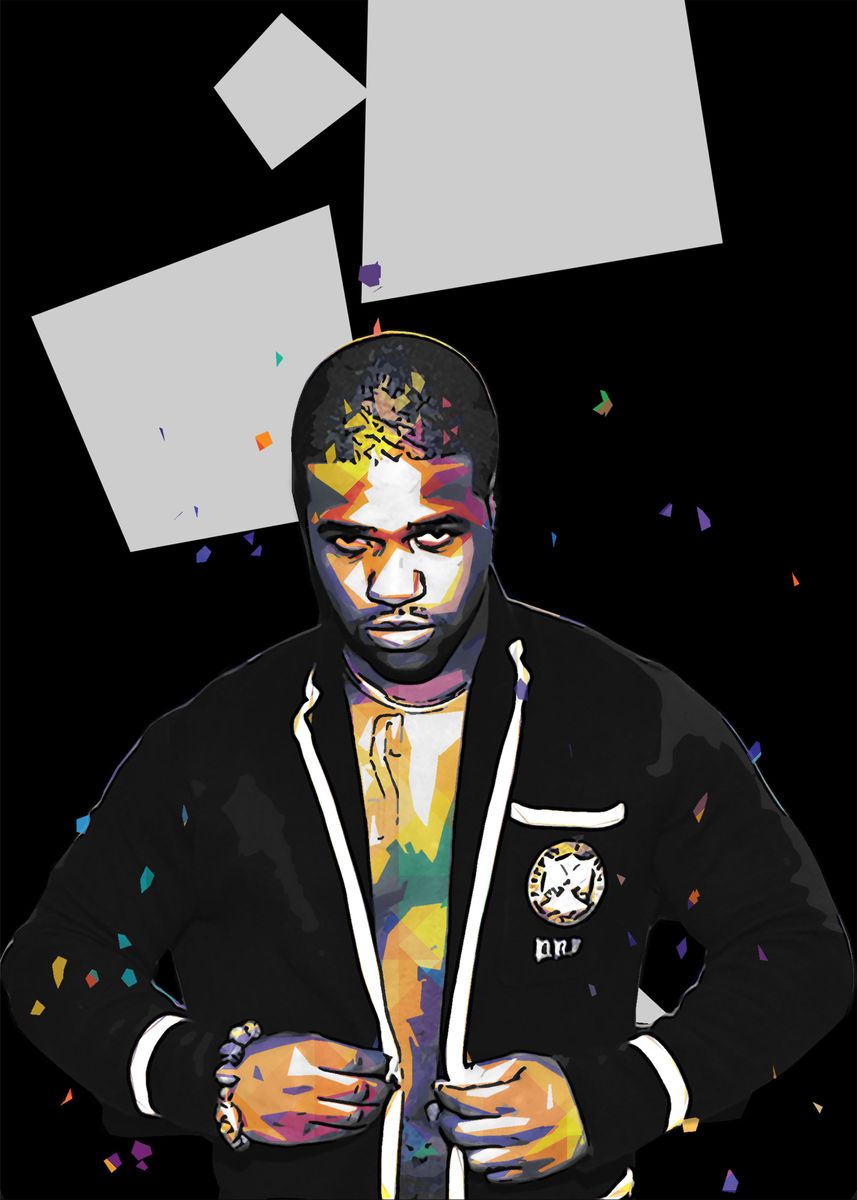 'ASAP Ferg' Poster, picture, metal print, paint by OOM TEAM | Displate