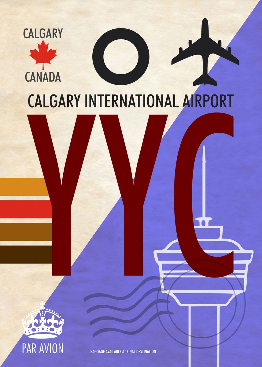 'CALGARY AIRPORT YYC' Poster by Atomic Chinook | Displate